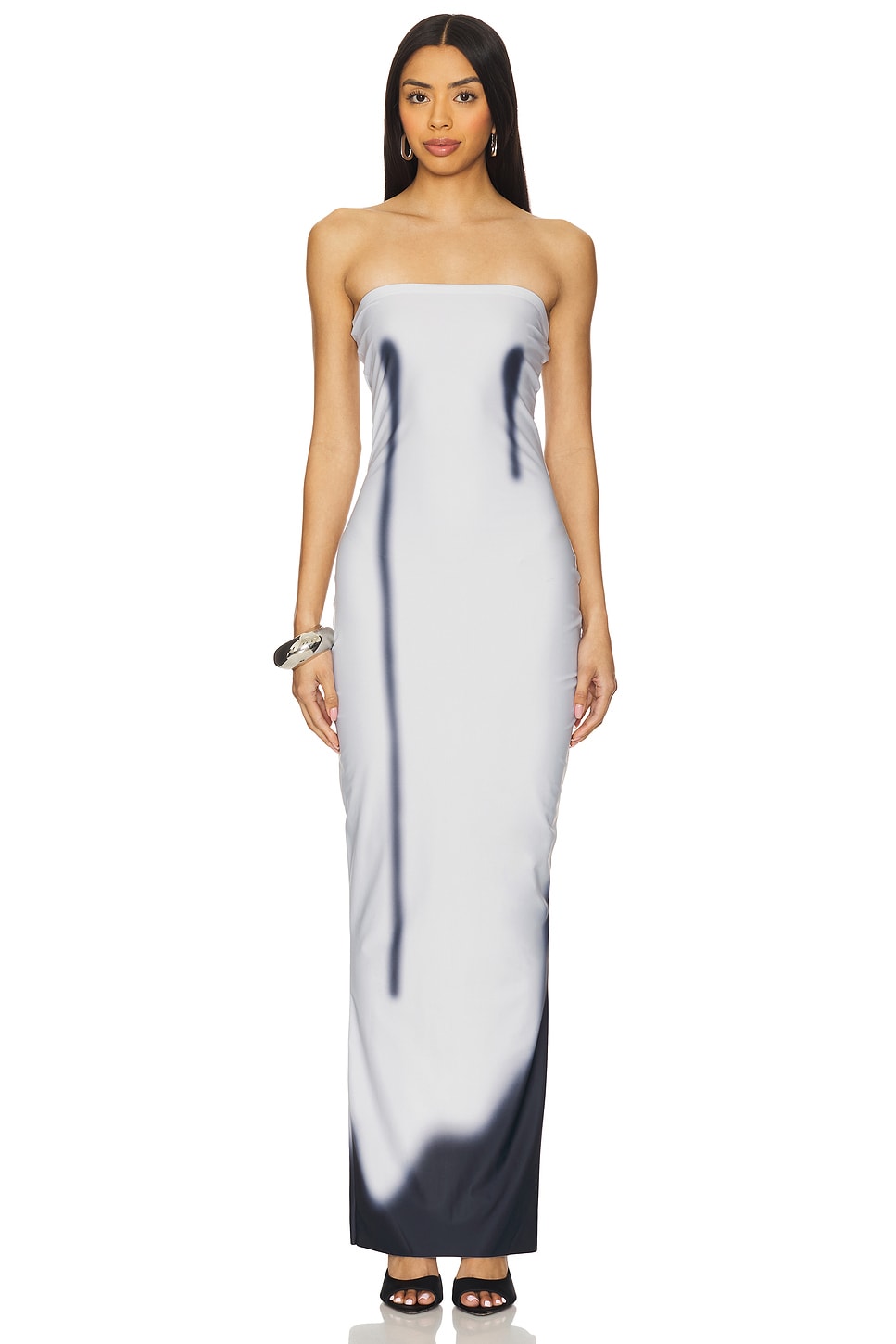 Di Petsa Wet Drip Dress in Grey | REVOLVE