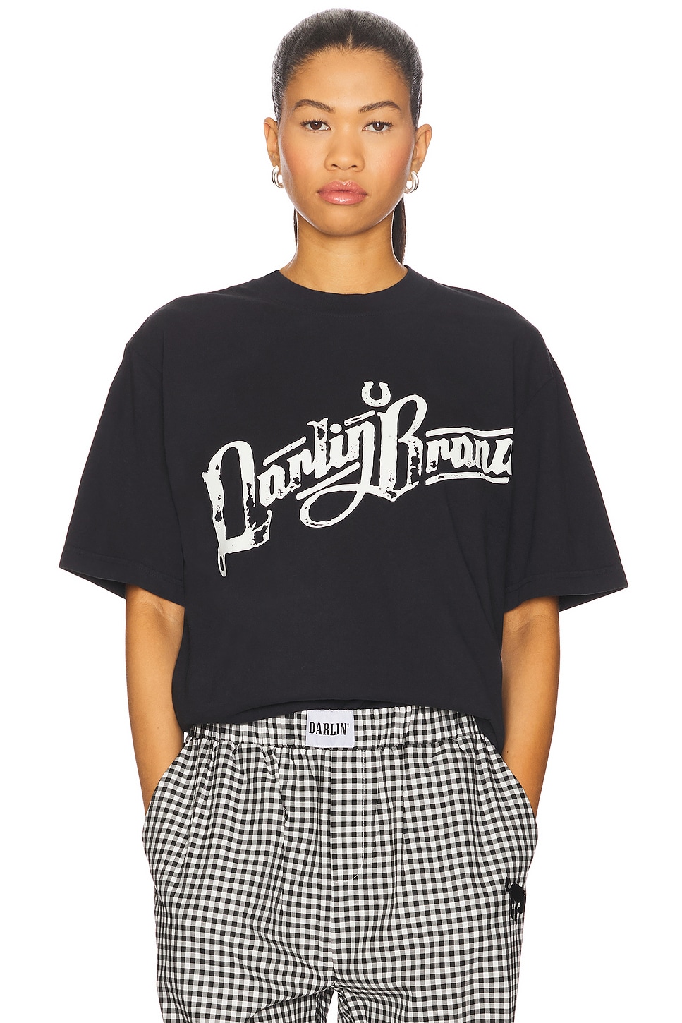 Darlin Logo Tee in Black | REVOLVE