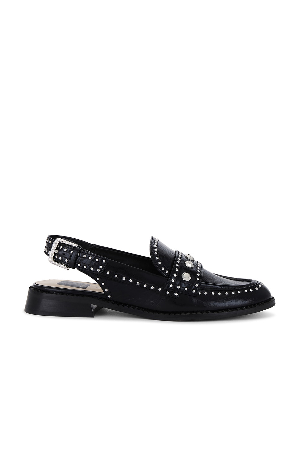 Dolce Vita Hardi Stud Loafer in MIDNIGHT CRINKLE PATENT | REVOLVE