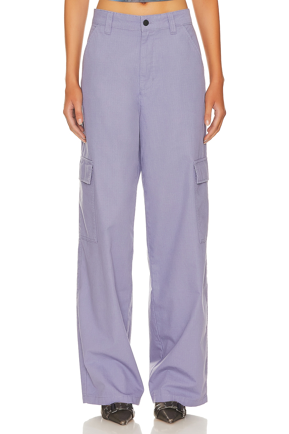 Dr. Denim Donna Cargo Wide Leg in Blue Granite | REVOLVE
