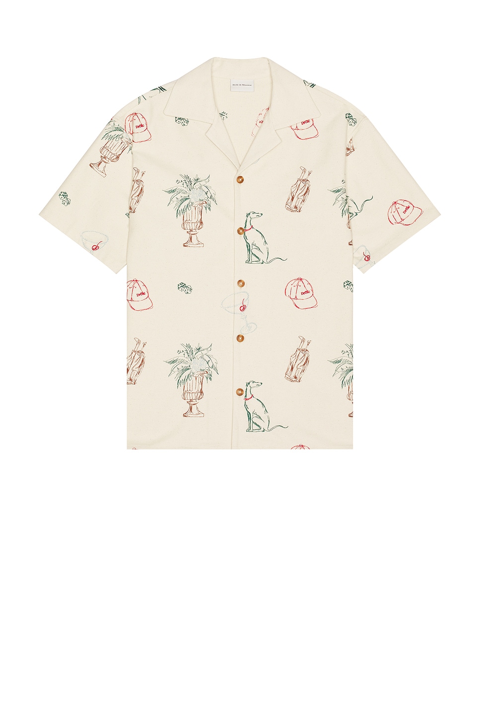 Drôle De Monsieur Country Club Shirt in Ecru | REVOLVE