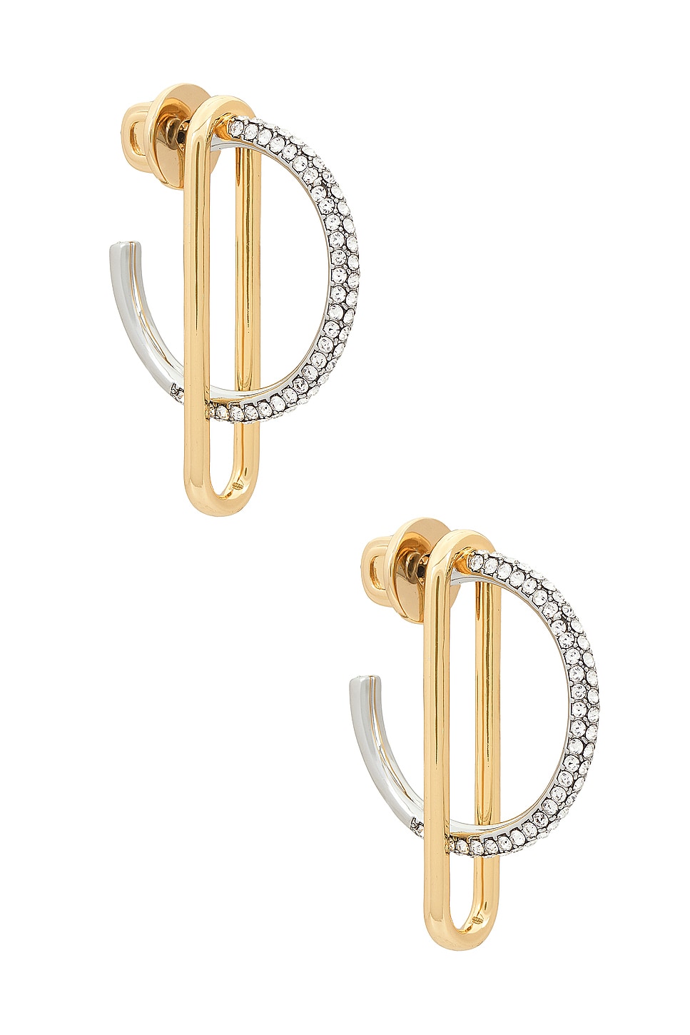 Demarson Mini Astra Hoops in Shiny Gold | REVOLVE