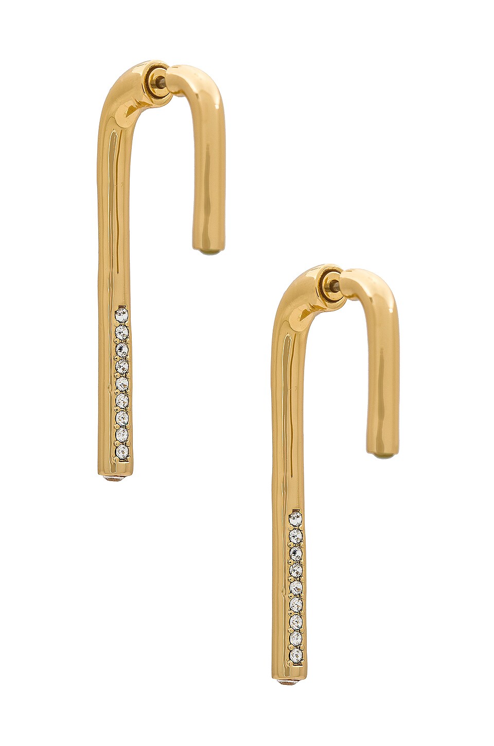 Demarson Mini Celeste Earrings in 12k Shiny Gold & Crystals | REVOLVE