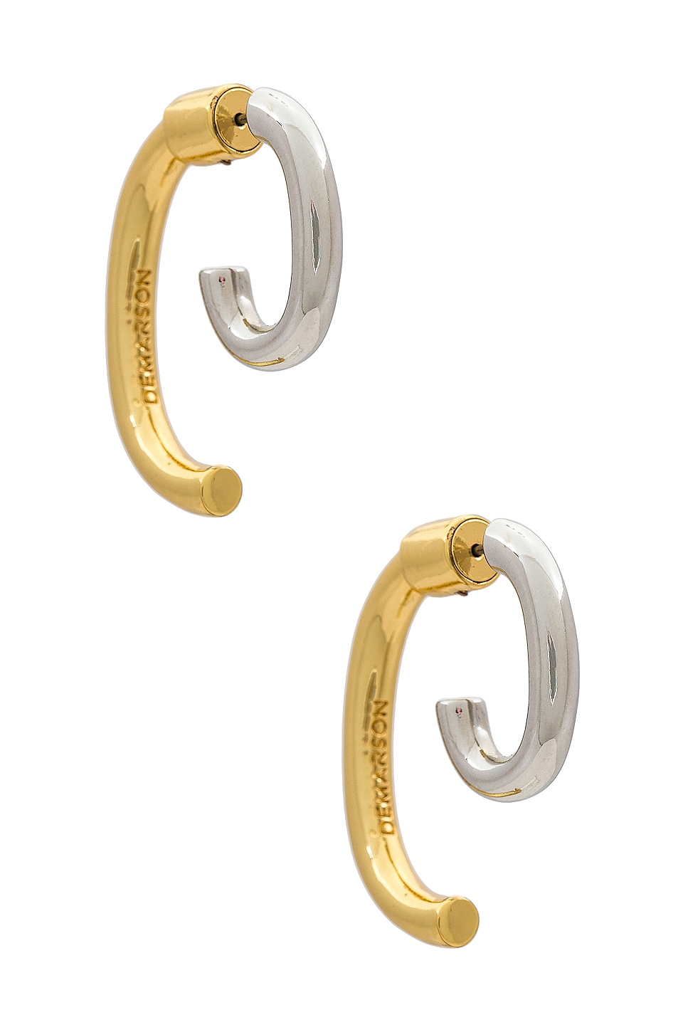Demarson Luna Earrings in 12k Shiny Gold & Silver | REVOLVE