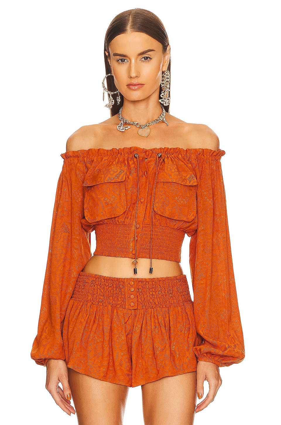DUNDAS x REVOLVE Claudia Top in Toffee Brown | REVOLVE