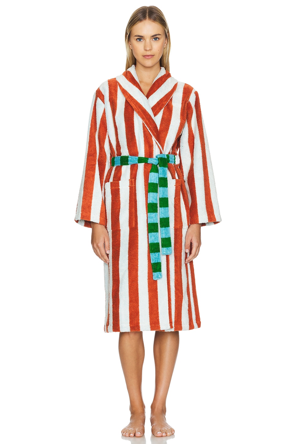 Dusen Dusen Stripe Bathrobe in Field | REVOLVE