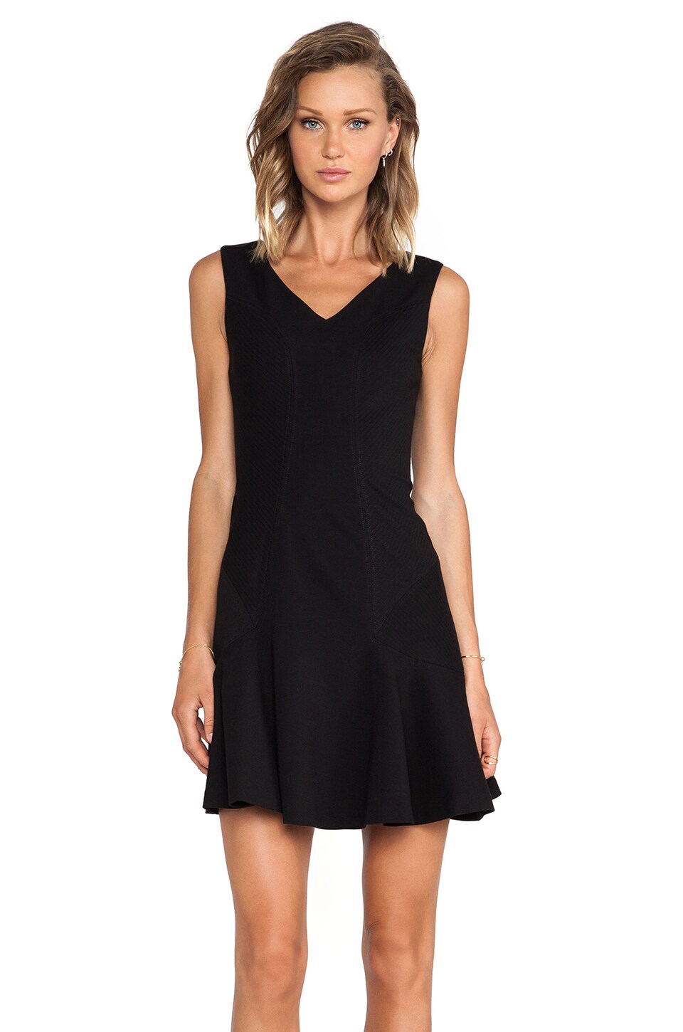 Diane von Furstenberg Carla Mini Dress in Black | REVOLVE