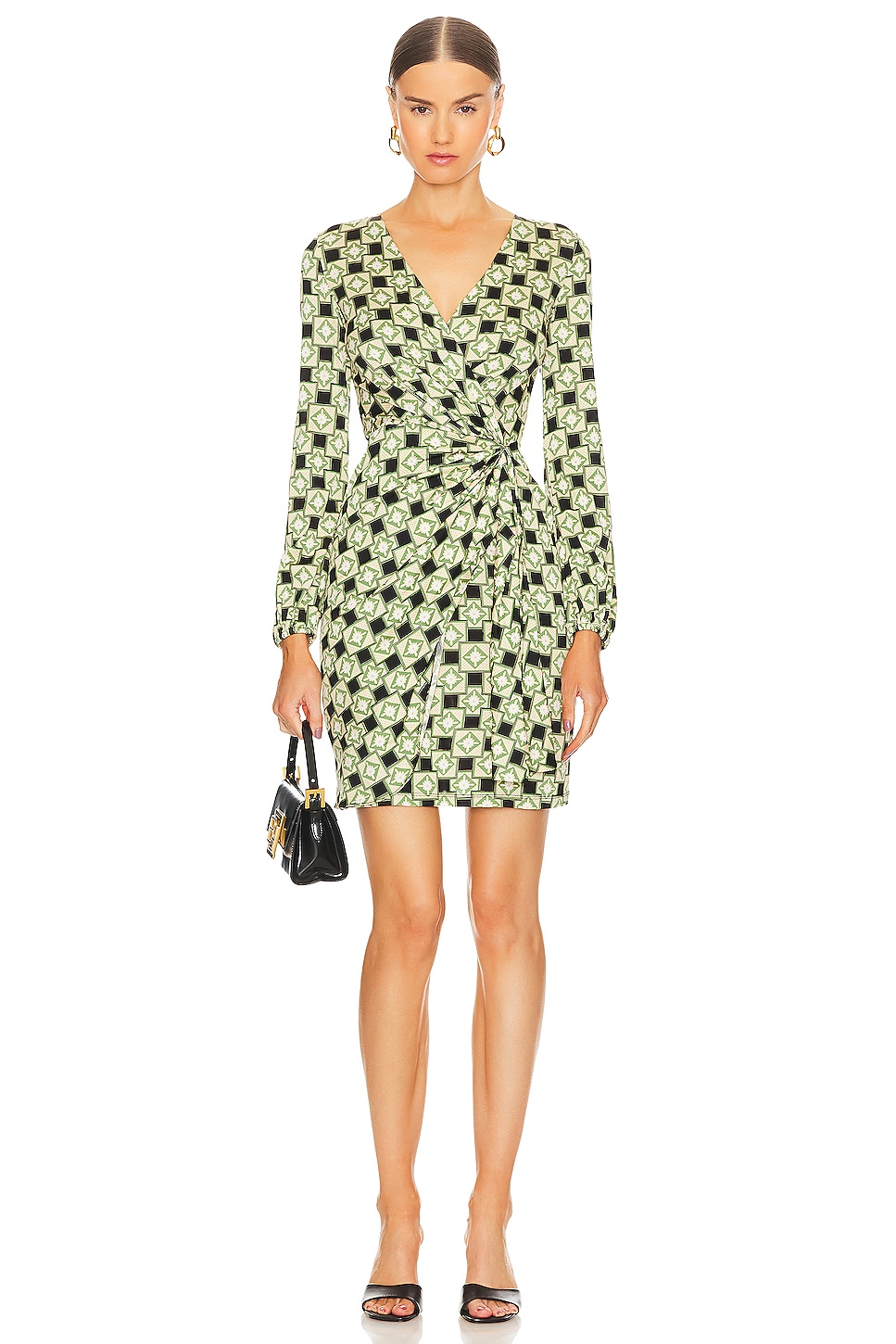 Diane von Furstenberg Toronto Dress in Lotus Seed Green | REVOLVE