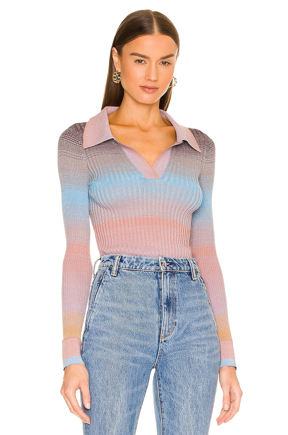Diane von Furstenberg Desreen Sweater in Gradient Blue | REVOLVE