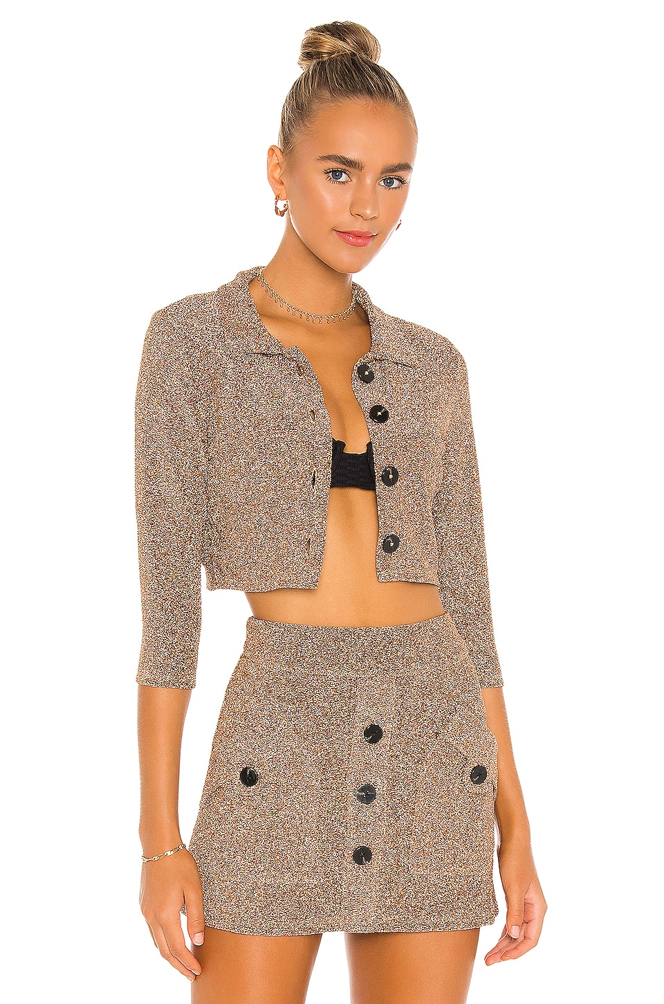 DEVON WINDSOR Lila Jacket in Gold | REVOLVE