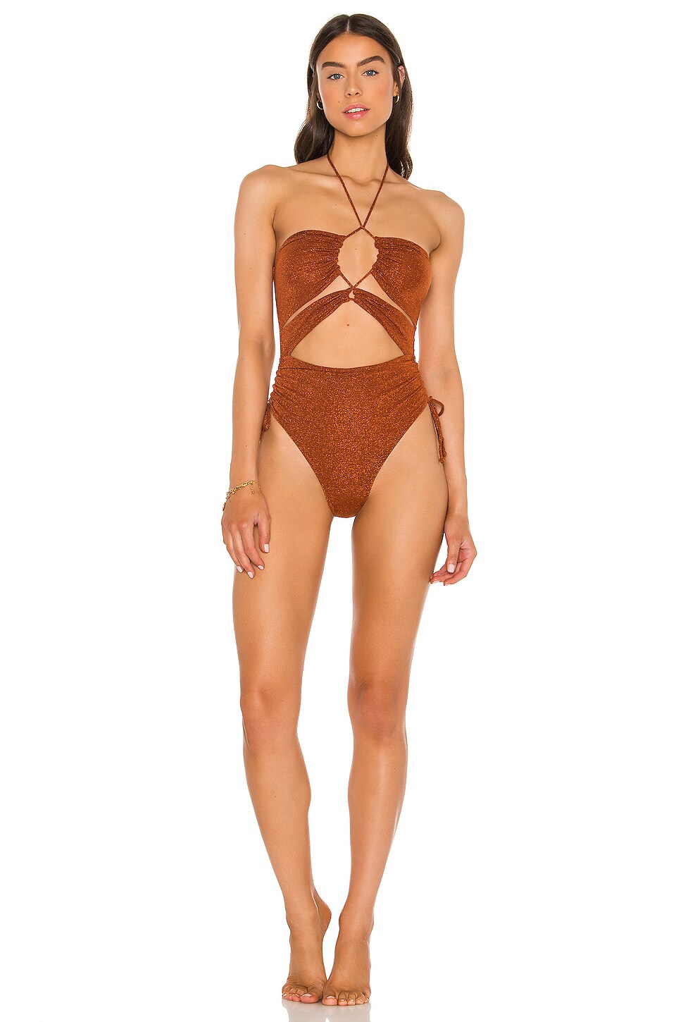 DEVON WINDSOR Faye Full Piece in Sienna | REVOLVE