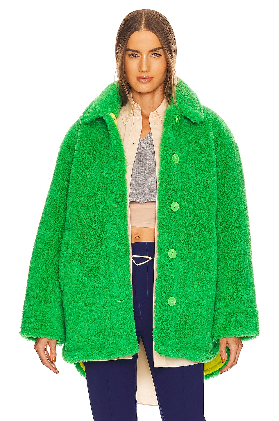 EAVES Signy Shacket in Green | REVOLVE