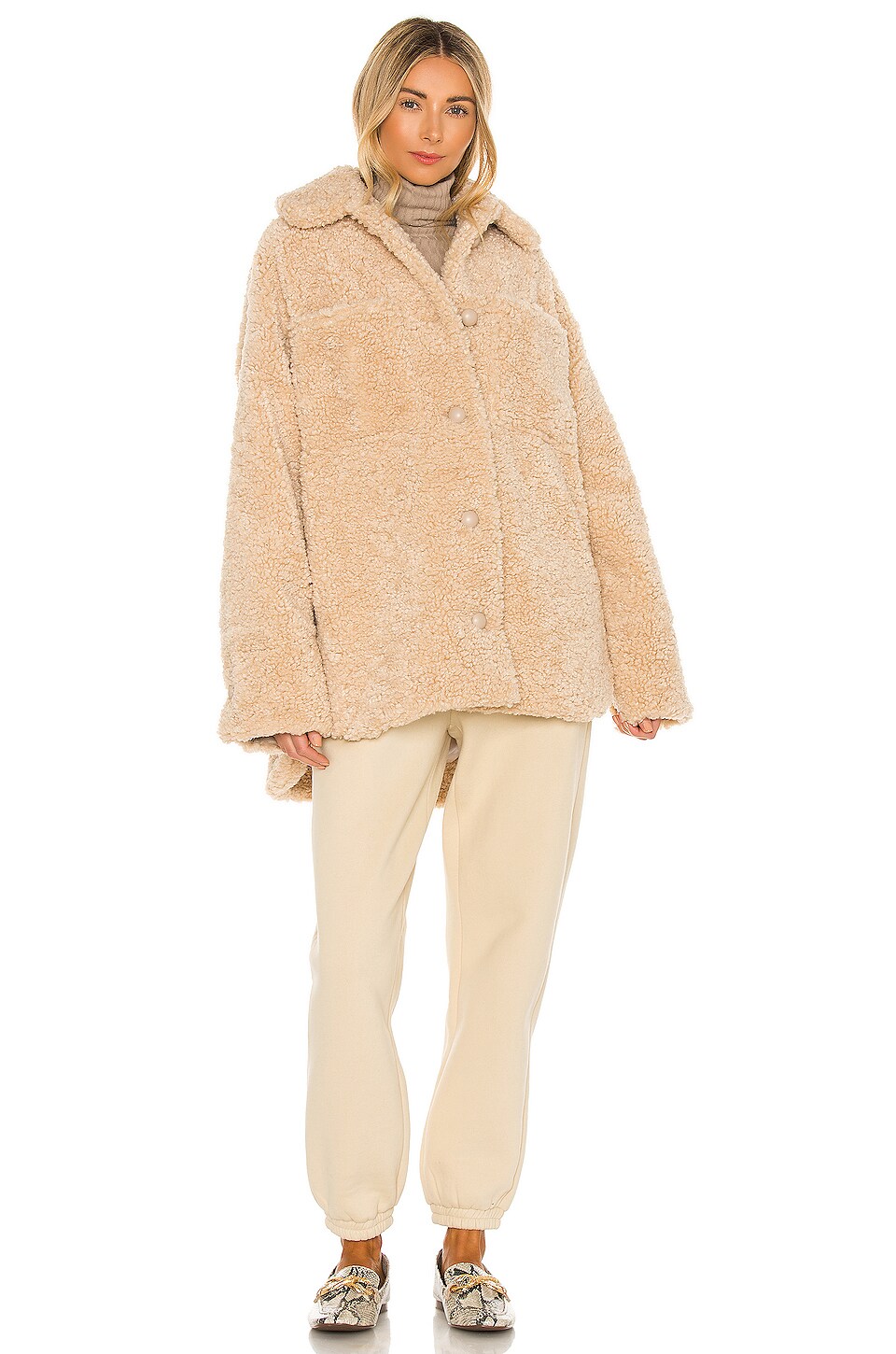 EAVES Aria Shacket in Beige | REVOLVE