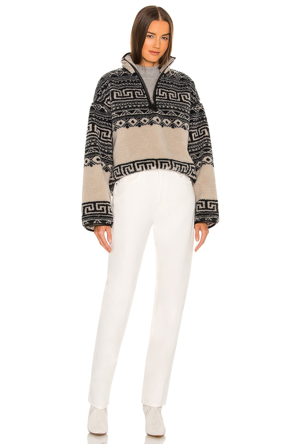 EAVES Oakleigh Pullover in Alma Ecru Geo | REVOLVE