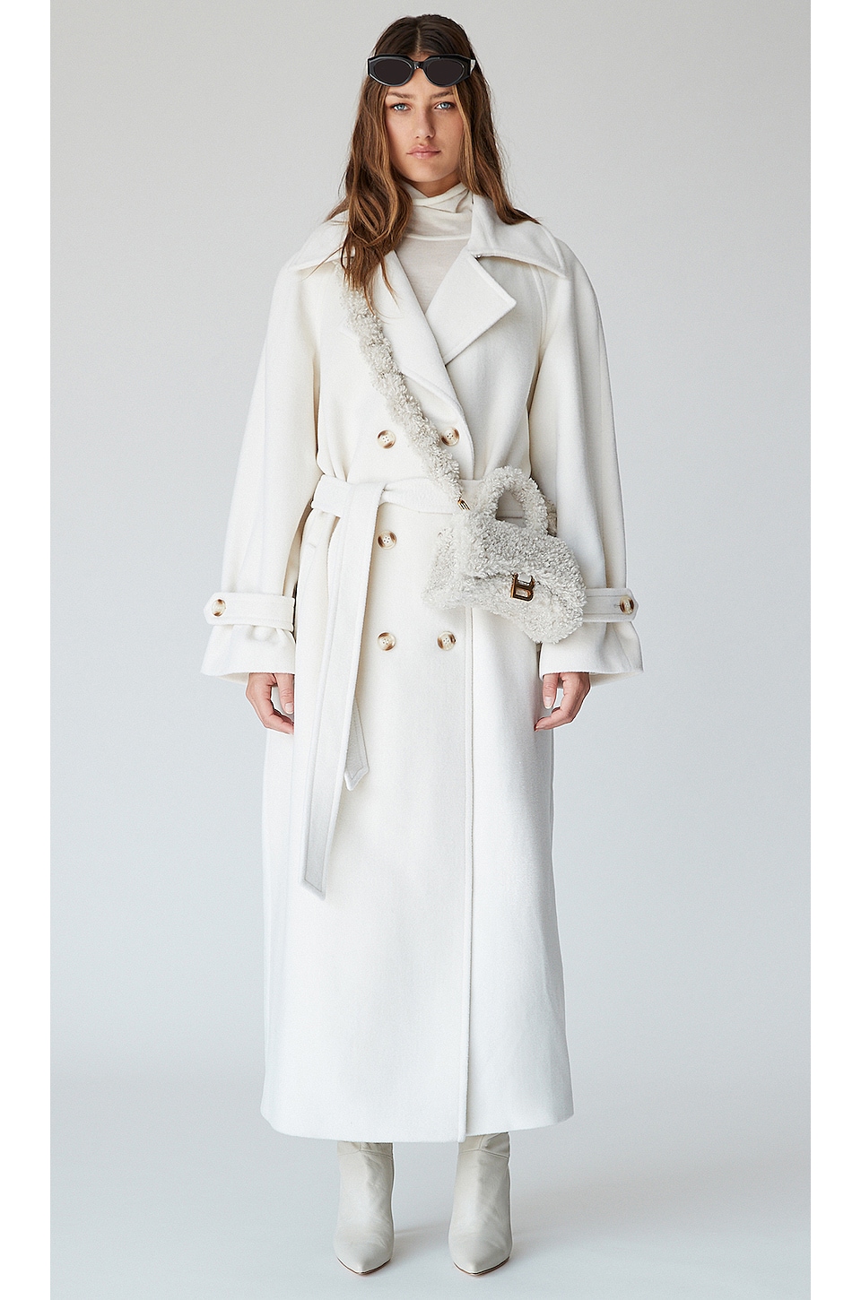 EAVES Zoe Coat in Ivory | REVOLVE