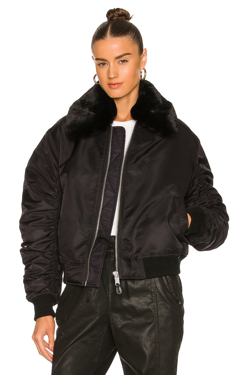 EAVES Damian Bomber Jacket in Black | REVOLVE