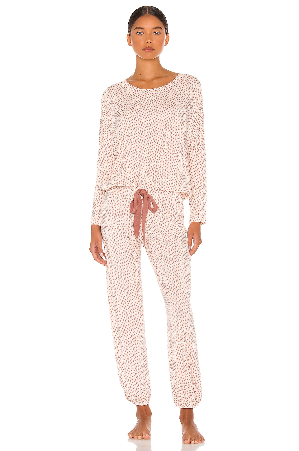 eberjey Gisele The Slouchy Set in Envelope Heart, Bone, & Haute Red ...