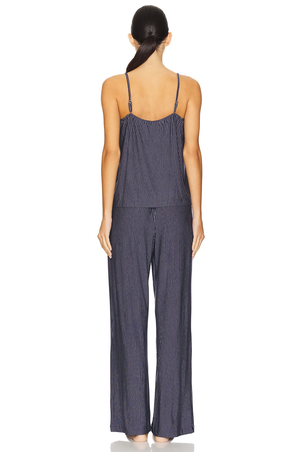 eberjey Gisele Printed Cami And Pant Set in Duo Stripe True Navy ...