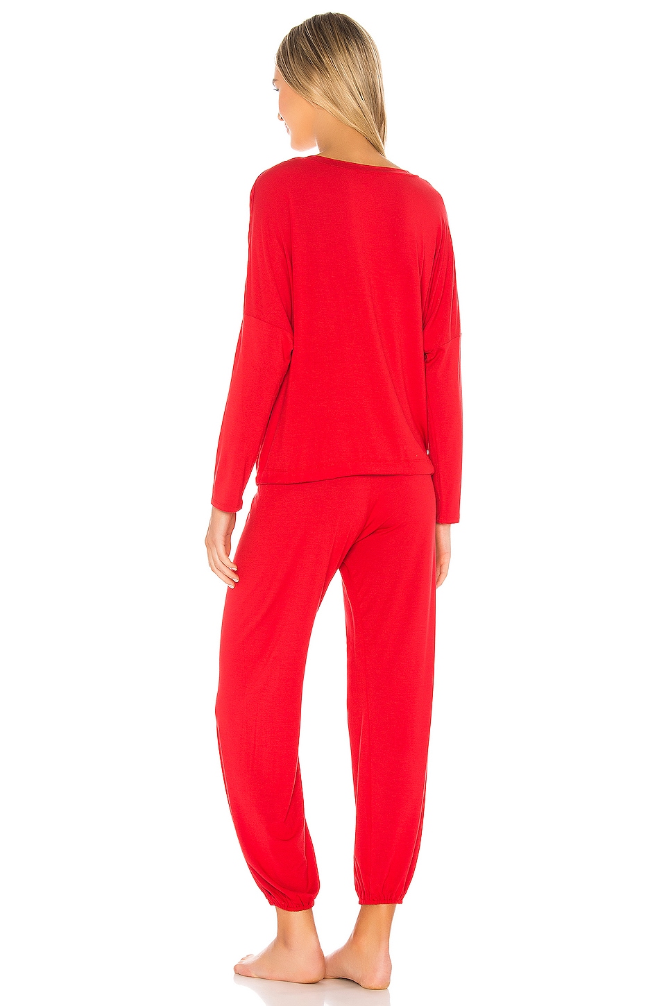 eberjey Gisele Slouchy Set in Haute Red & Ivory | REVOLVE