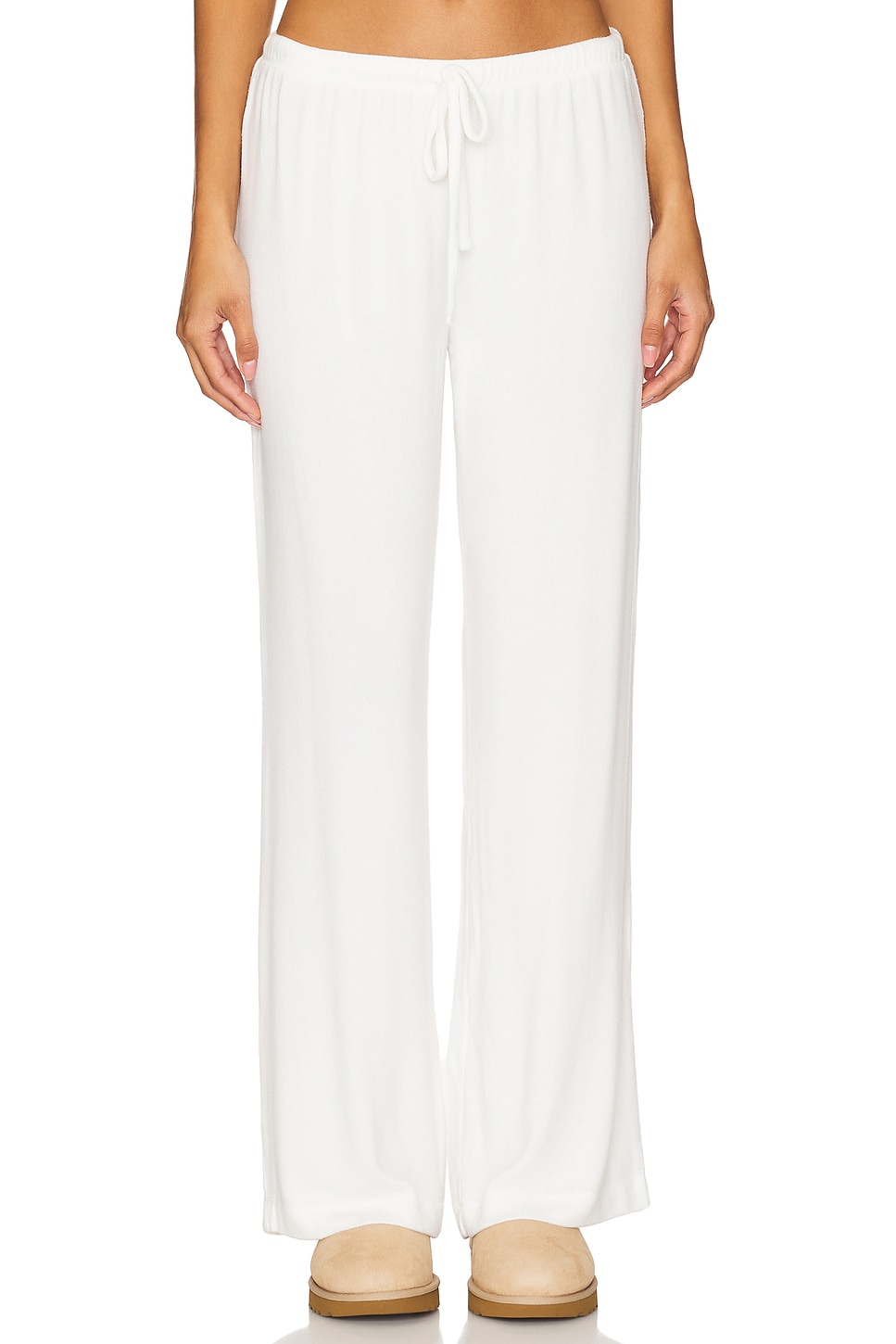 eberjey Cozy Time Wide Leg Pant in Ivory | REVOLVE