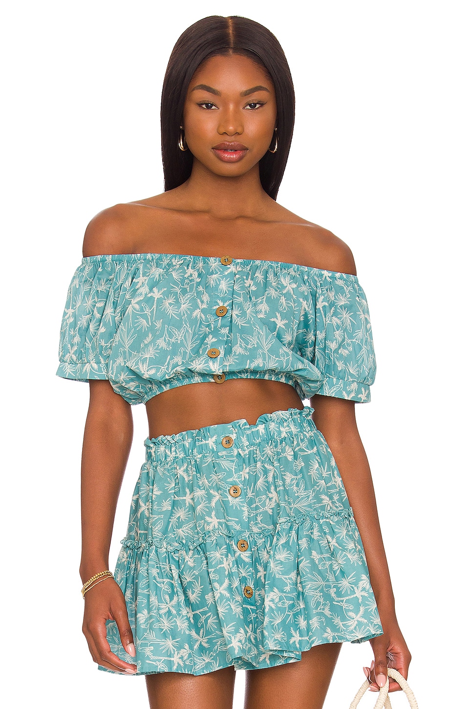 eberjey Tropical Toucan Harper Top in Ocean Bay & Sand | REVOLVE