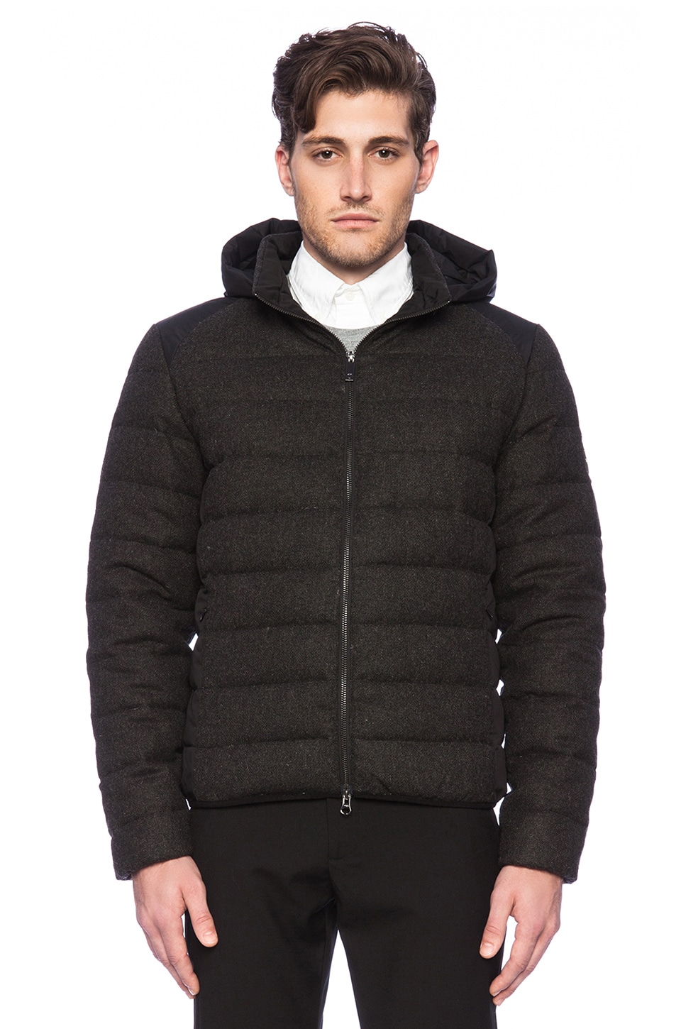 ECOALF Jacket in Black/ Wool in Black & Wool | REVOLVE