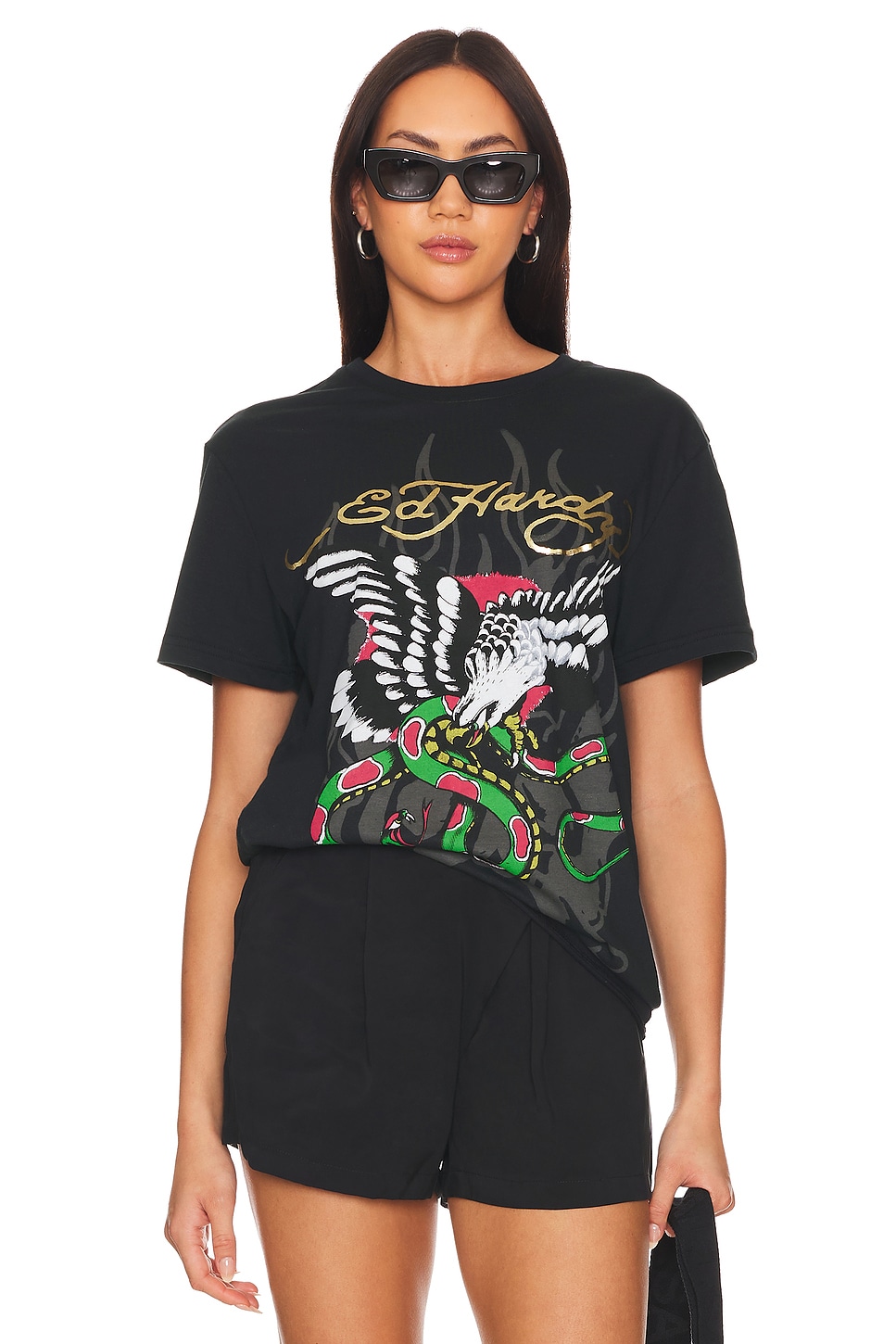 Ed Hardy Eagle Snake Tee in Black | REVOLVE