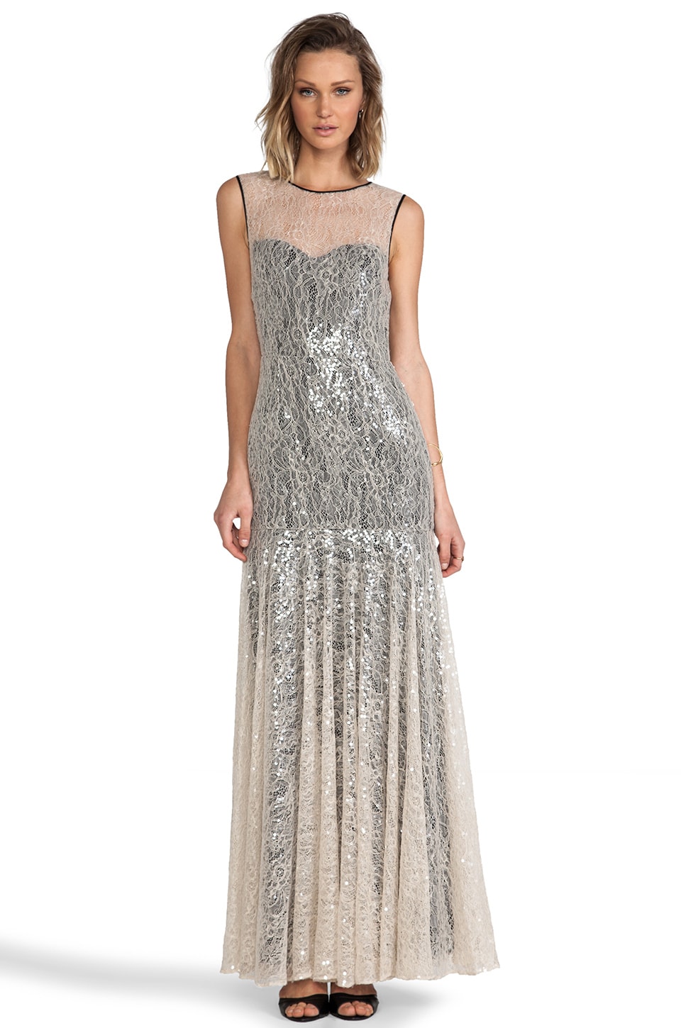 ERIN erin fetherston RUNWAY Bella Gown in Ivory & Black | REVOLVE