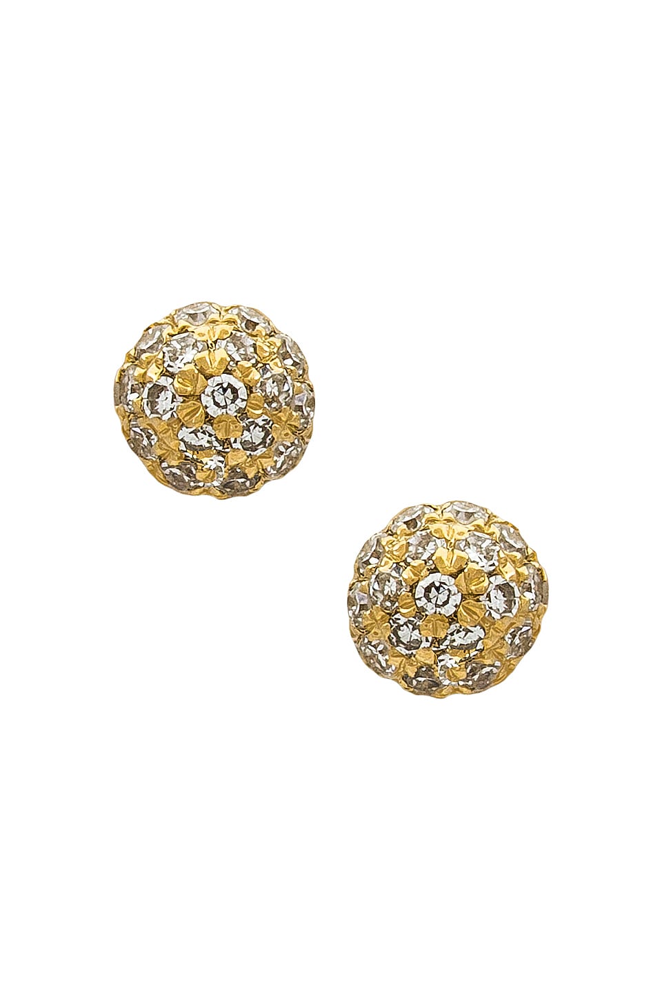EF COLLECTION Disco Ball Stud Earrings in Gold | REVOLVE