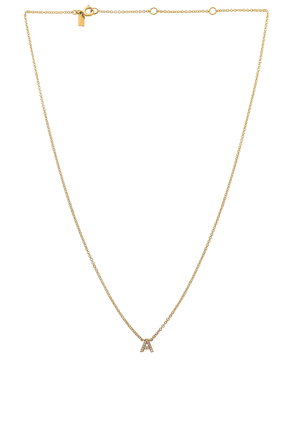 EF COLLECTION Diamond Initial Necklace in 14k Yellow Gold | REVOLVE