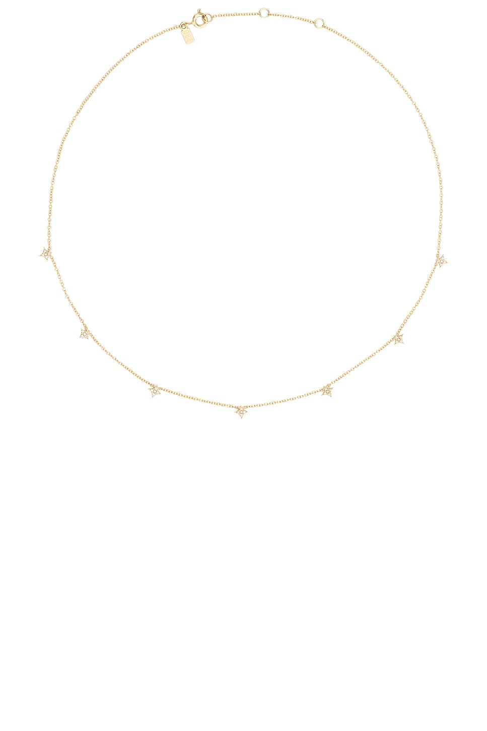 EF COLLECTION 7 Diamond Sparkle Necklace in Yellow Gold | REVOLVE