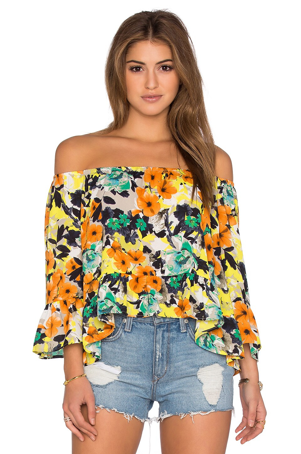 Eight Sixty Poppy Garden Top in Yellow & Orange | REVOLVE