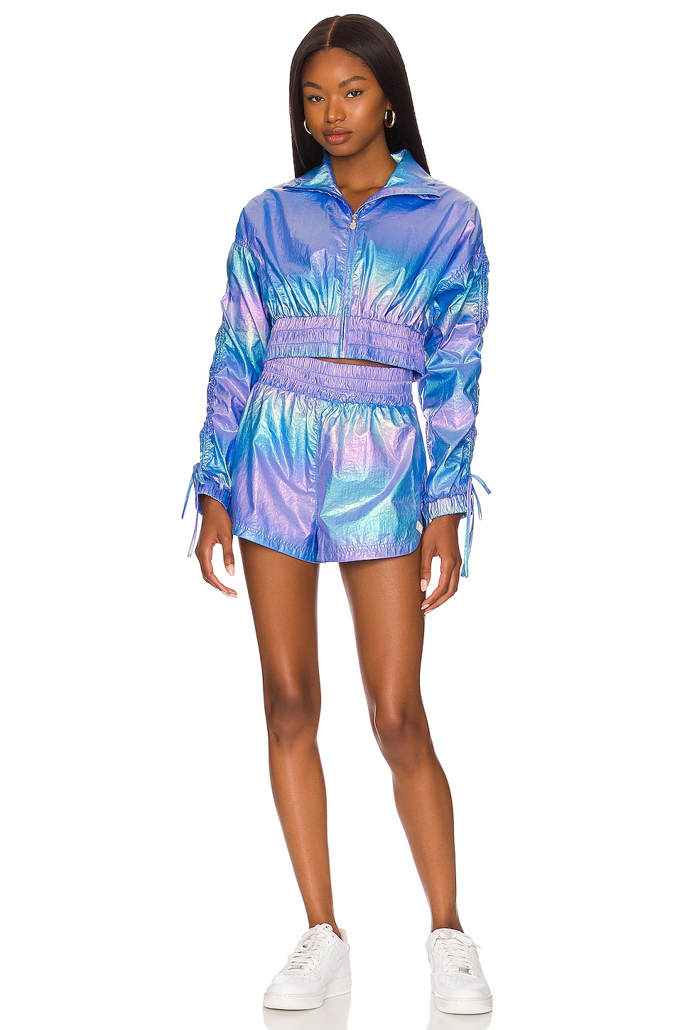 Eleven by Venus Williams Fly Away Jacket in Blue Iridescent | REVOLVE