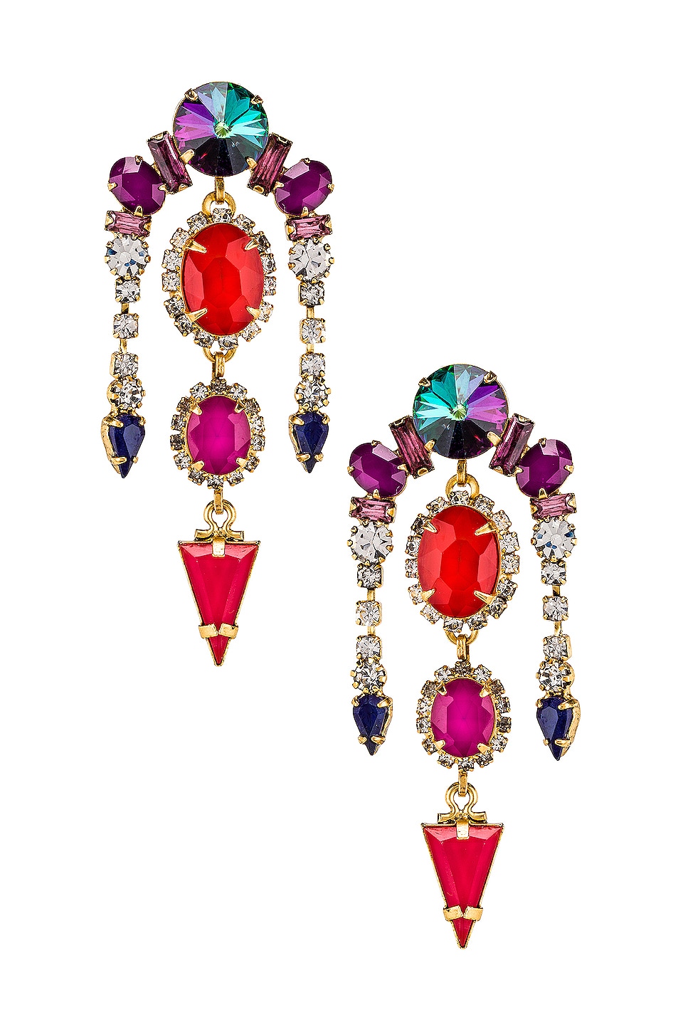 Elizabeth Cole Trio Drop Earring in Multi | REVOLVE