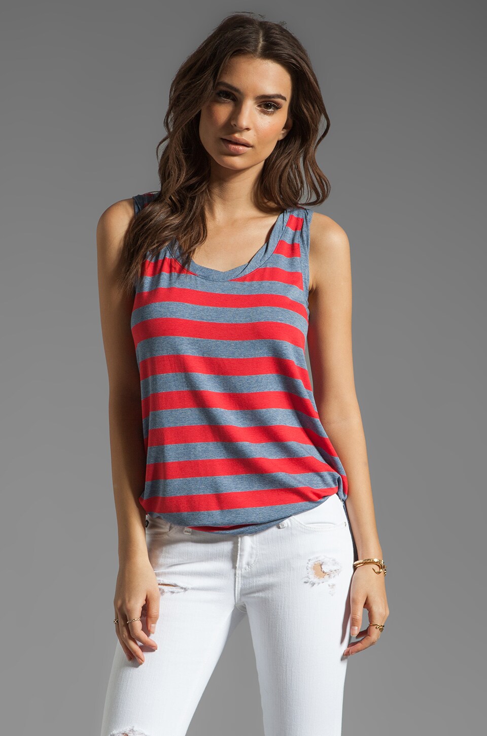 Ella Moss Sammy Stripe Tank in Poppy | REVOLVE