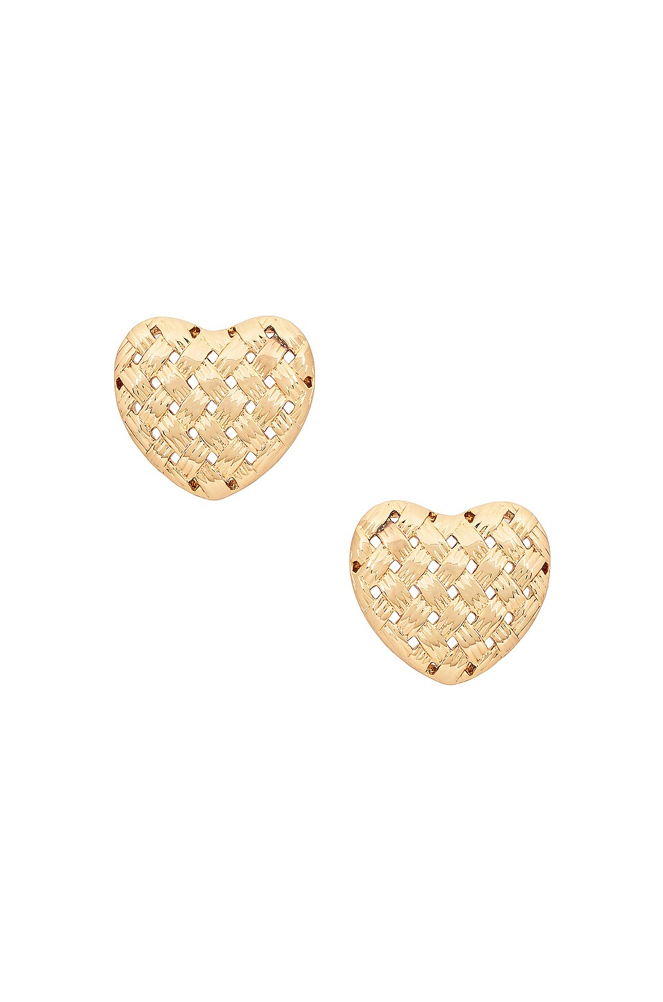 EMMA PILLS Capri Heart Studs in Gold | REVOLVE