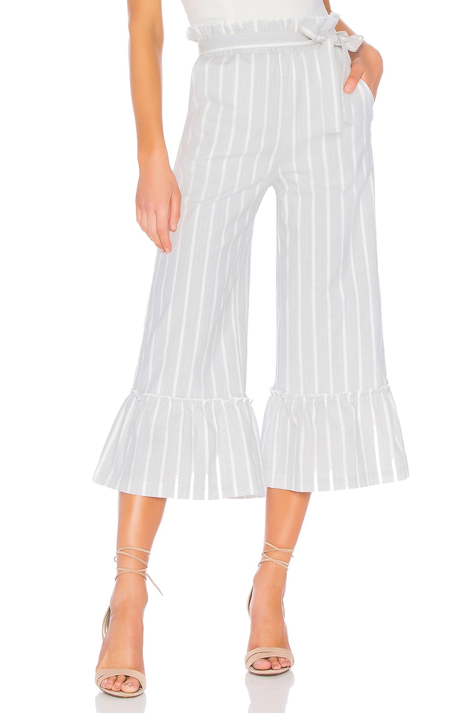 Endless Rose Ruffle Pants in Heather Grey | REVOLVE