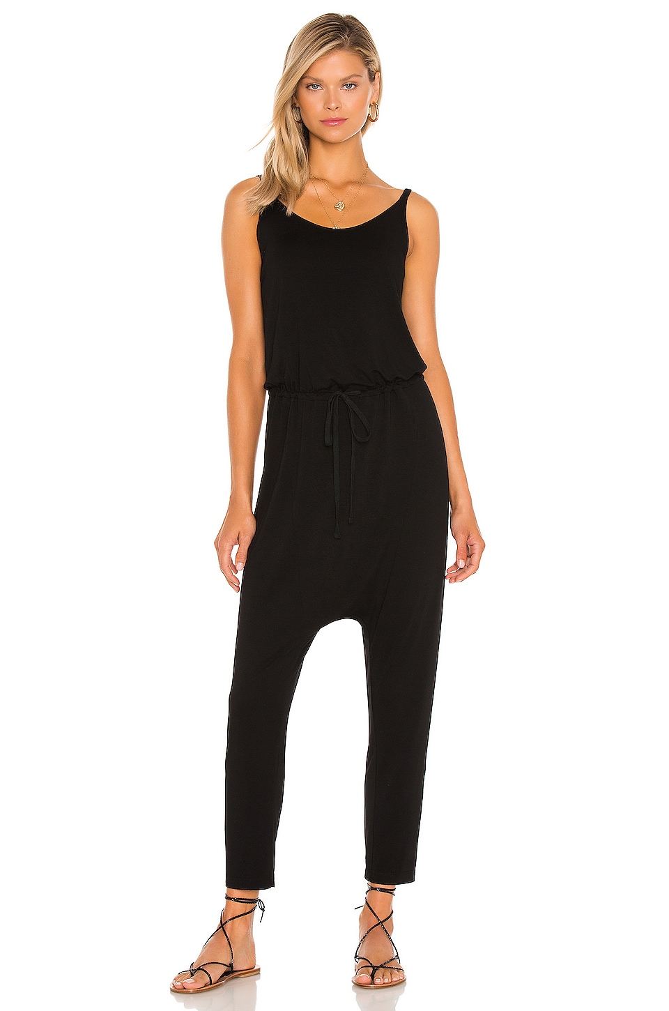 Enza Costa X REVOLVE Silk Jersey Drawcord Slouch Jumpsuit en Black ...