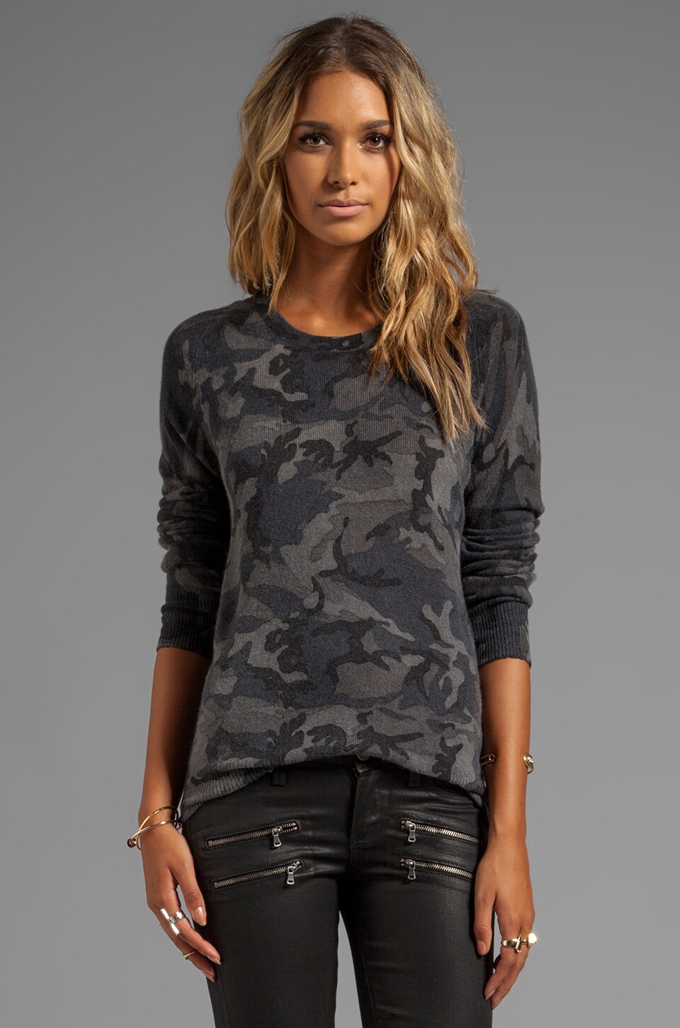 Equipment Shane Crew Sweater in Black Multi | REVOLVE