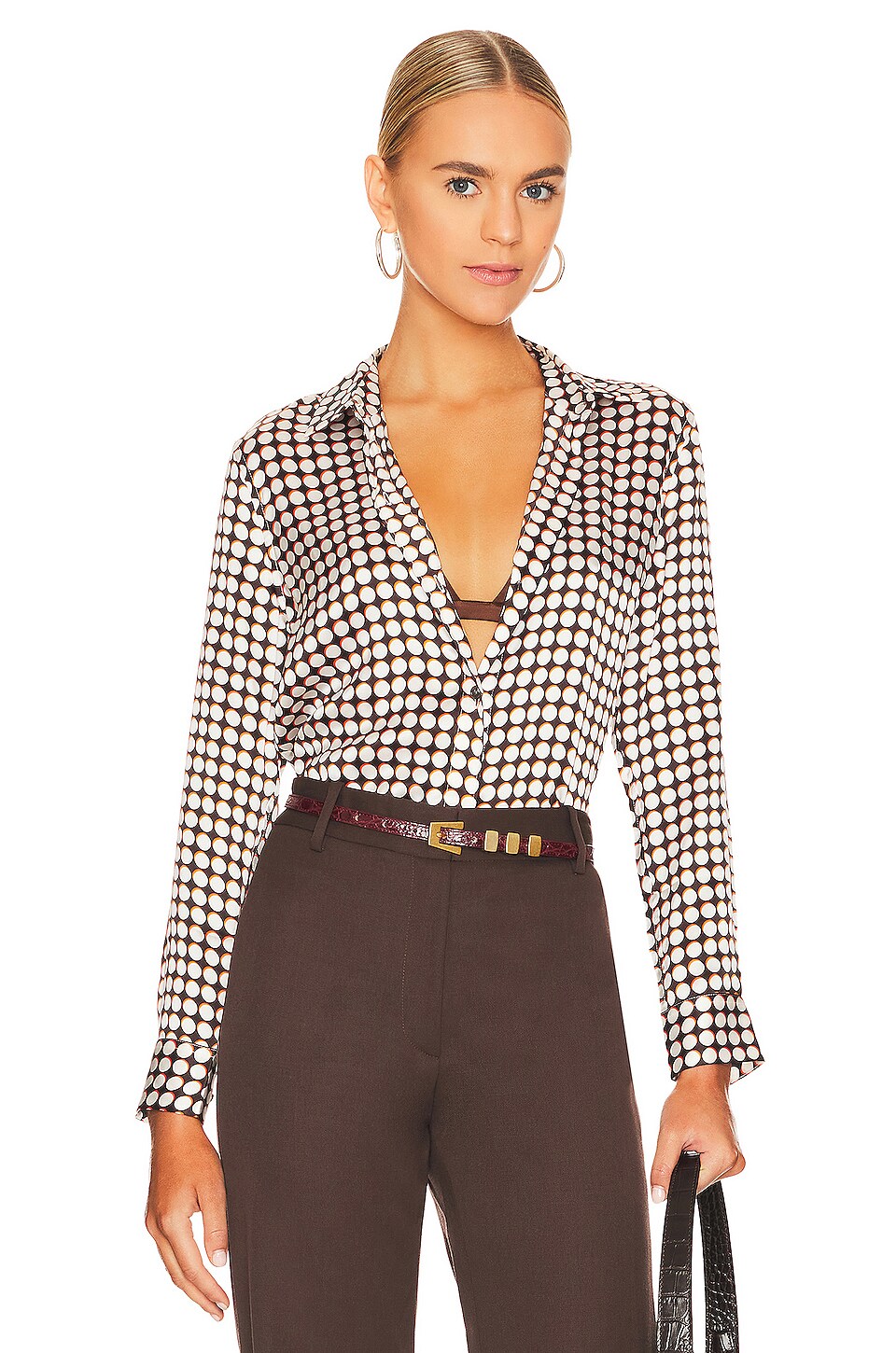Equipment Leema Blouse in Nature White Multi | REVOLVE