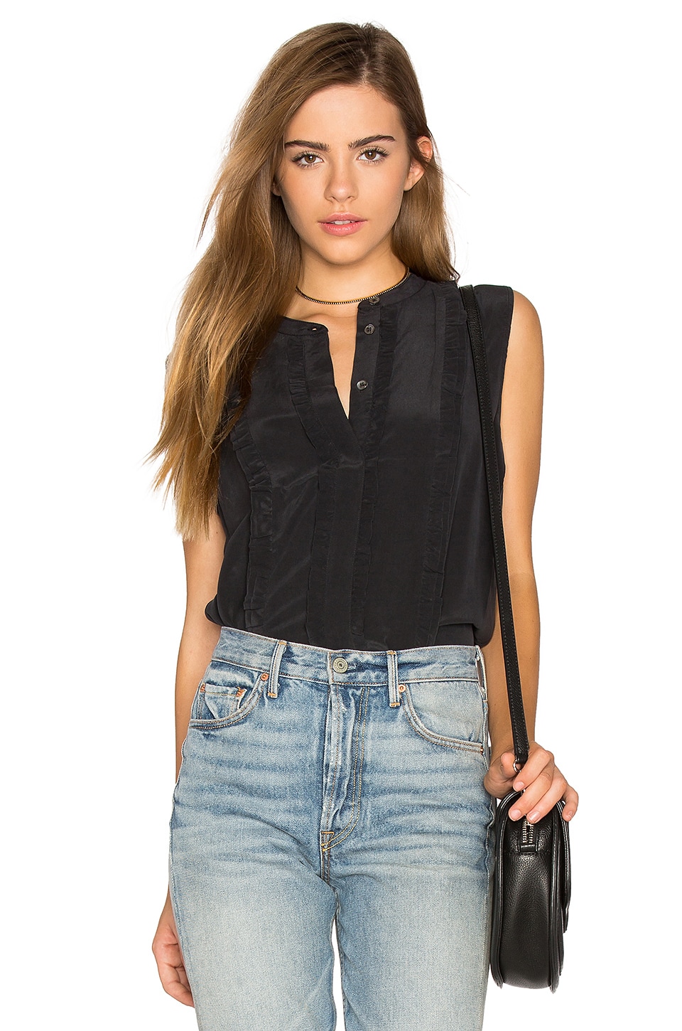 Equipment Colbie Button Up in True Black | REVOLVE