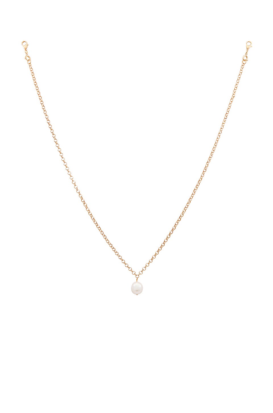 Ettika Pearl Pendant Back Body Chain in Pearl | REVOLVE
