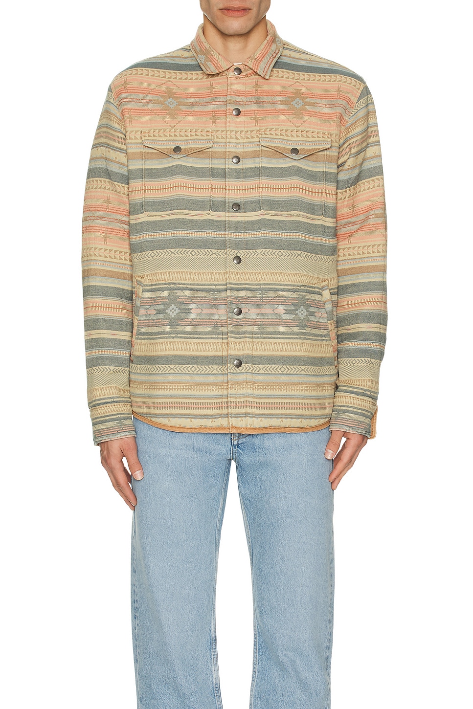 Faherty Dgf Reversible Bondi Jacket in Dried Palm & El Dorado Springs ...