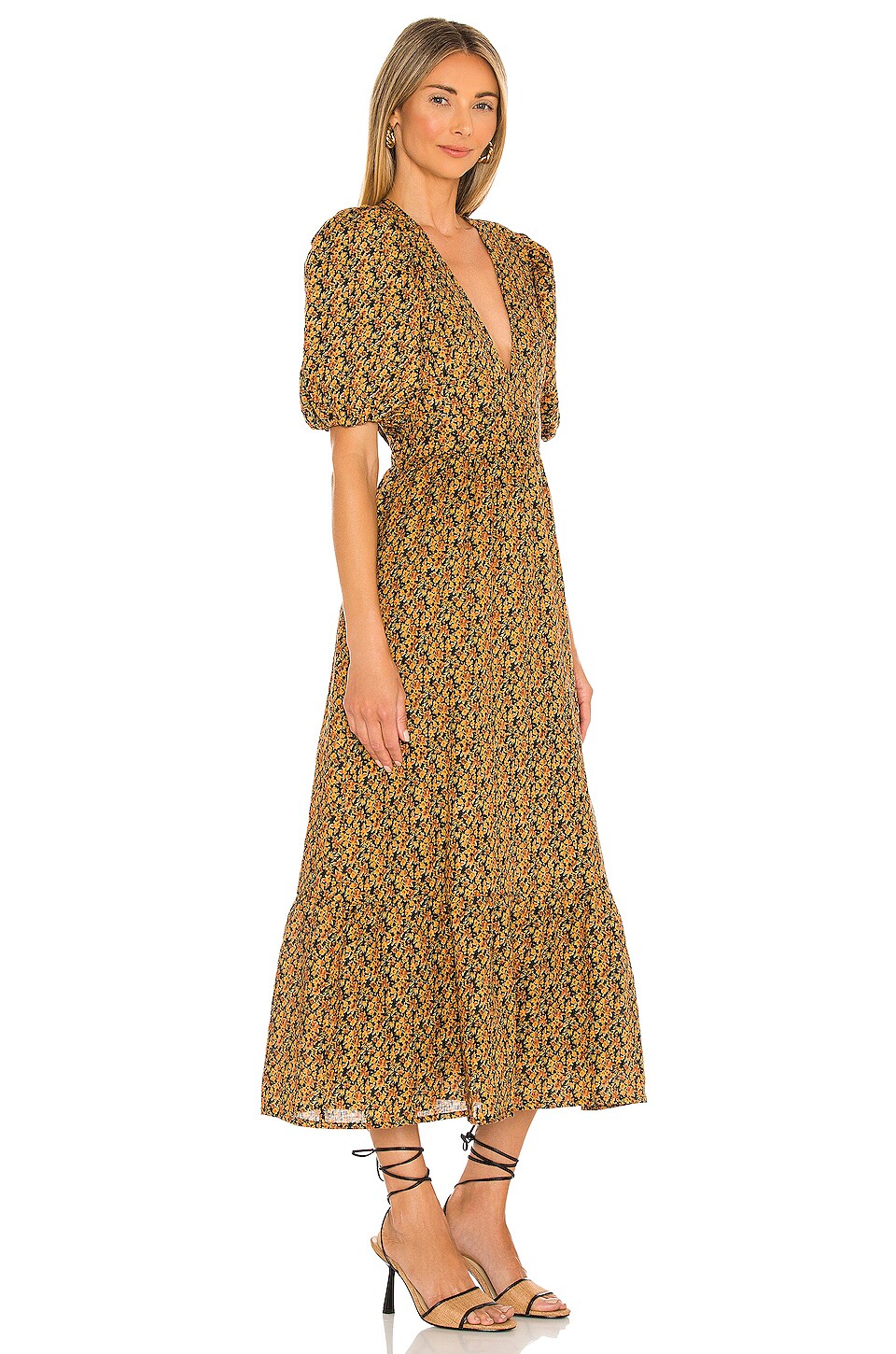 FAITHFULL THE BRAND Romilla Midi Dress in Cardette Floral Print | REVOLVE