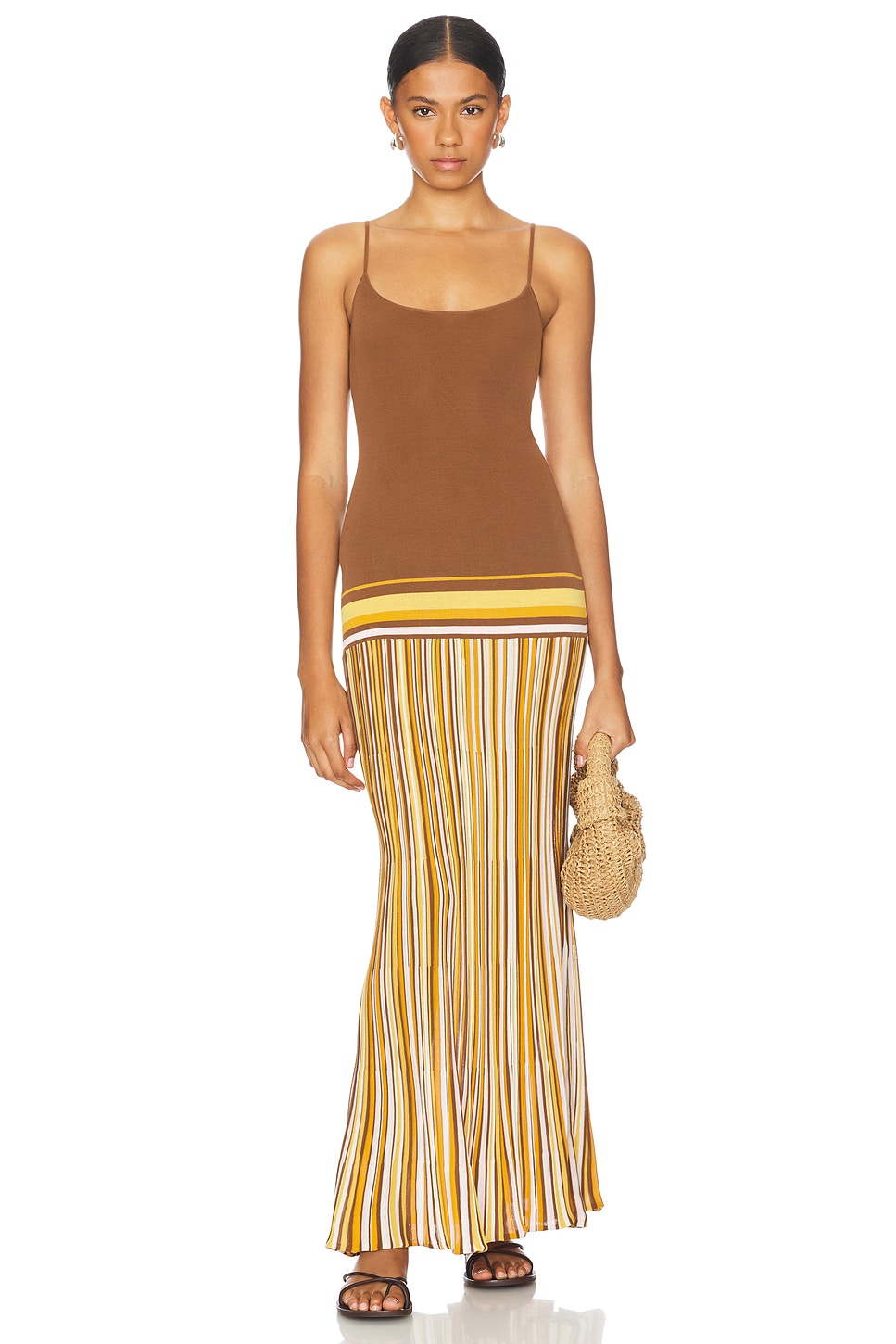 FAITHFULL THE BRAND Citara Maxi Dress in Cocoa | REVOLVE