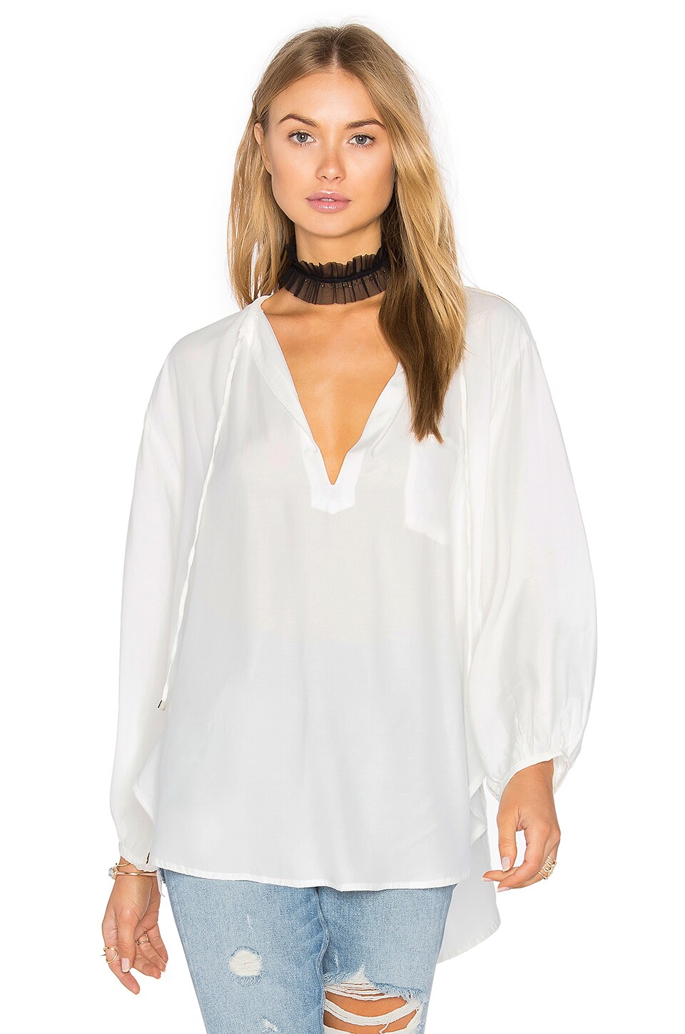 FAITHFULL THE BRAND Alice Top in Plain White | REVOLVE