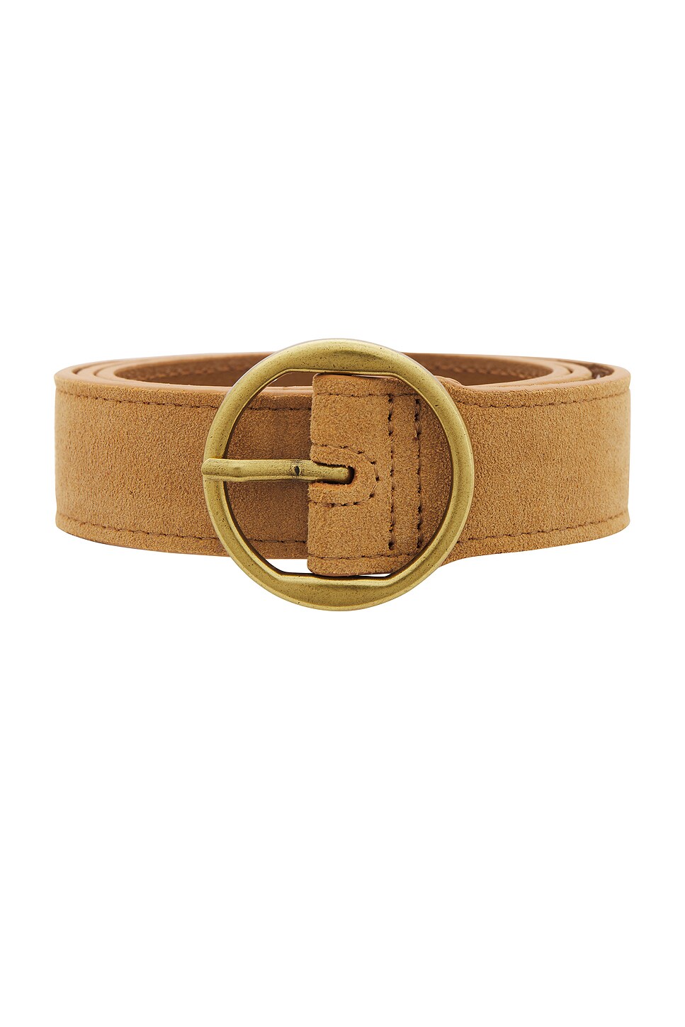 FRAME Circle Belt in Tan Suede | REVOLVE