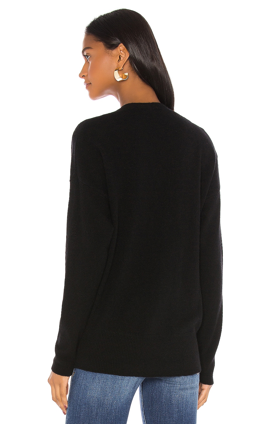 FRAME Criss Cross Sweater in Noir | REVOLVE