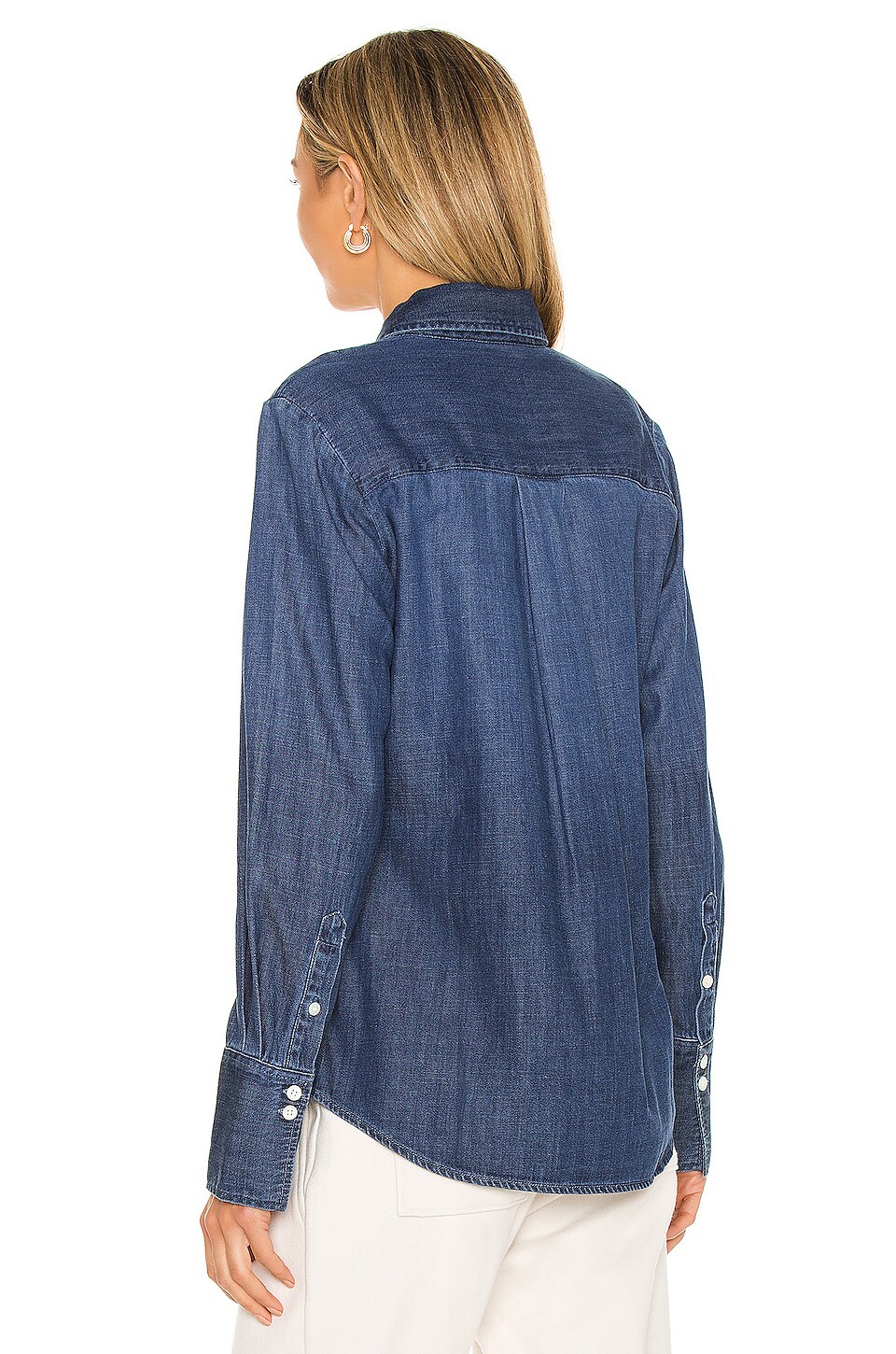 FRAME Ruffle Tux Top in Frame Blue | REVOLVE