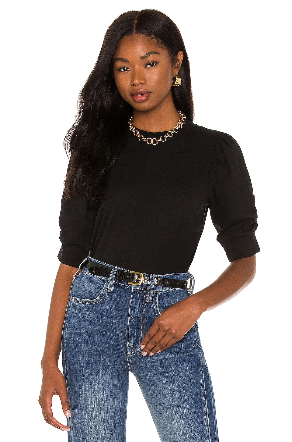 FRAME Frankie Tee in Noir | REVOLVE